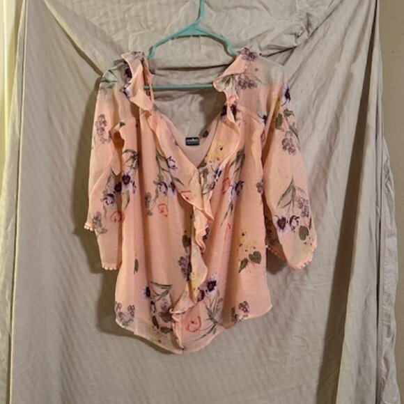 Soho Apparel | Tops | Soho New York Co Jeans Blouse Size L | Poshmark